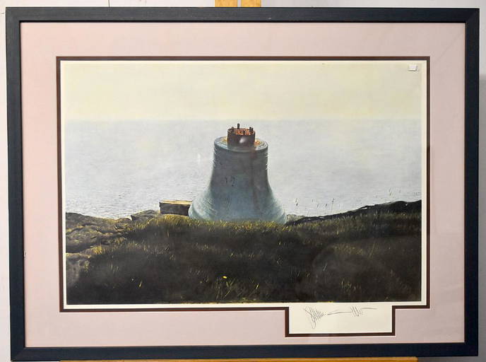 Signed Jamie Wyeth Print, Bronze Age
