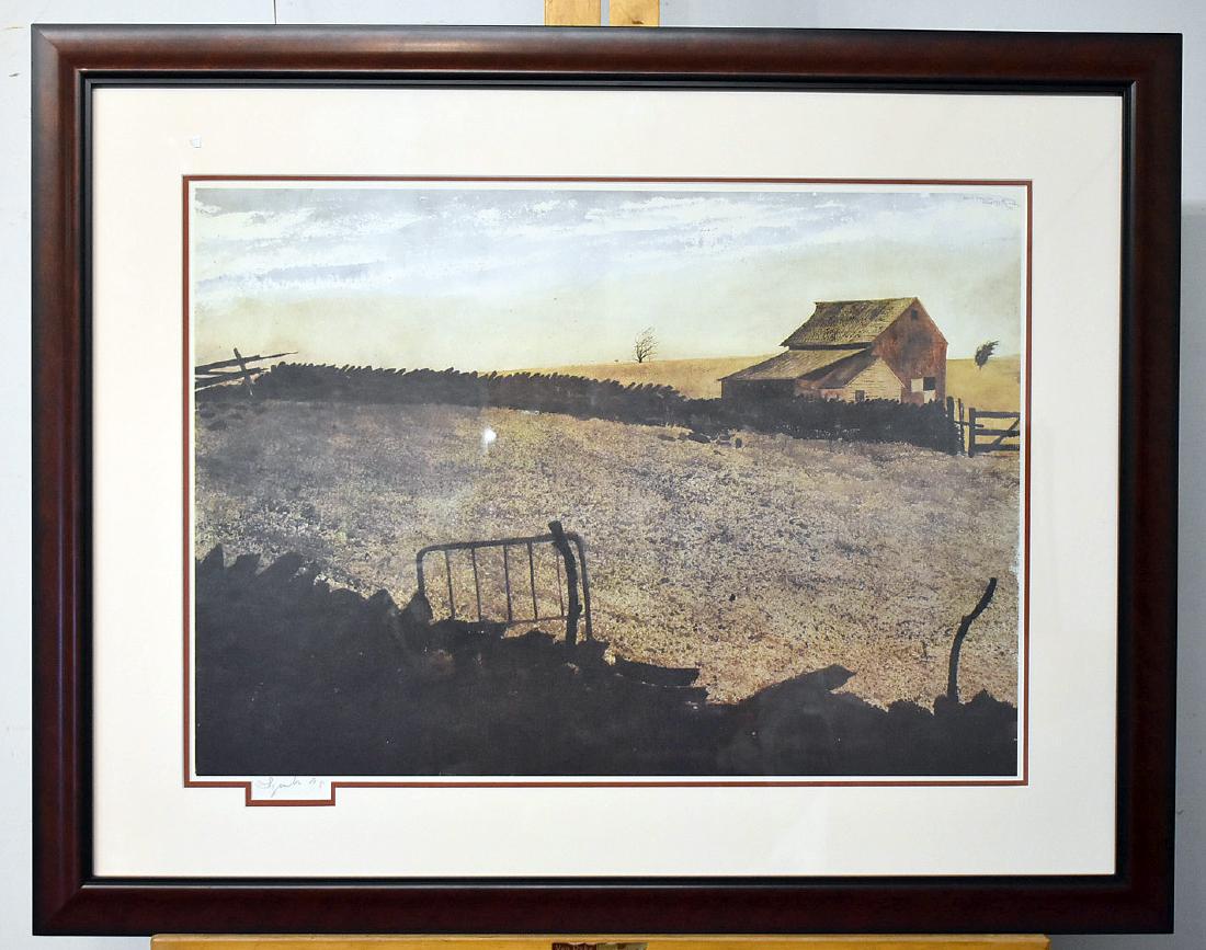 Signed James Lynch Lithograph, Landscape