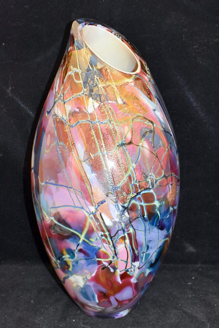 Tim Lazer Art Glass Vase