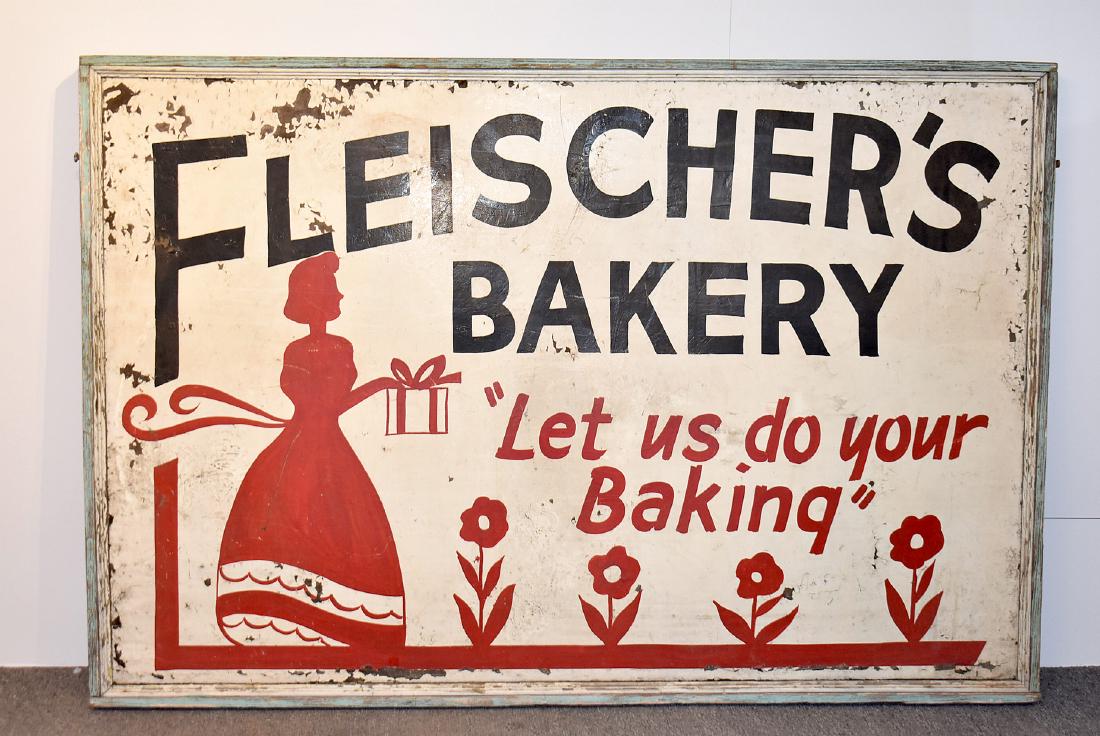 Fleischer's Bakery Double-Sided Sign - Apr 26, 2019 | Briggs Auction ...