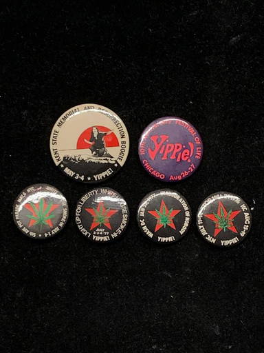 Six Yippie! Buttons