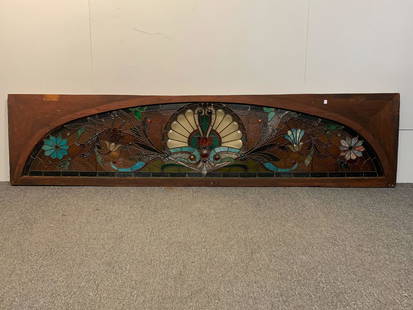 Large Stained Glass Transom Window