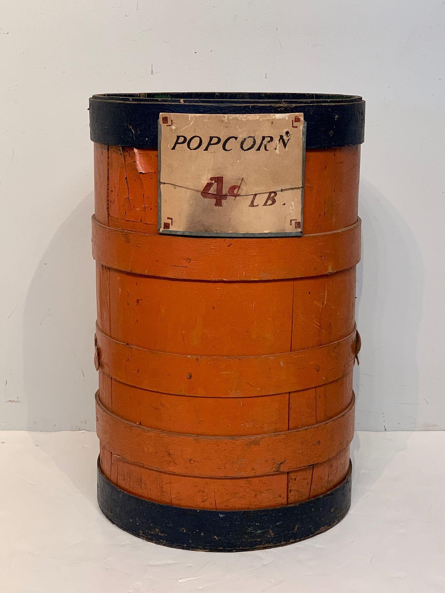 Painted Popcorn Barrel - Jan 17, 2020 | Briggs Auction, Inc. in PA