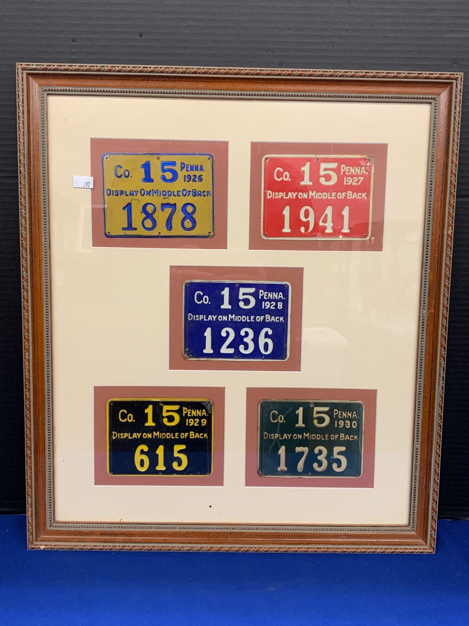 Collection Of Five Vintage Pa Hunting Licenses