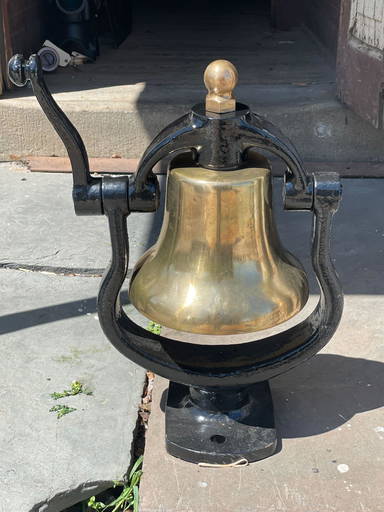 Brass Railroad Bell With Yoke
