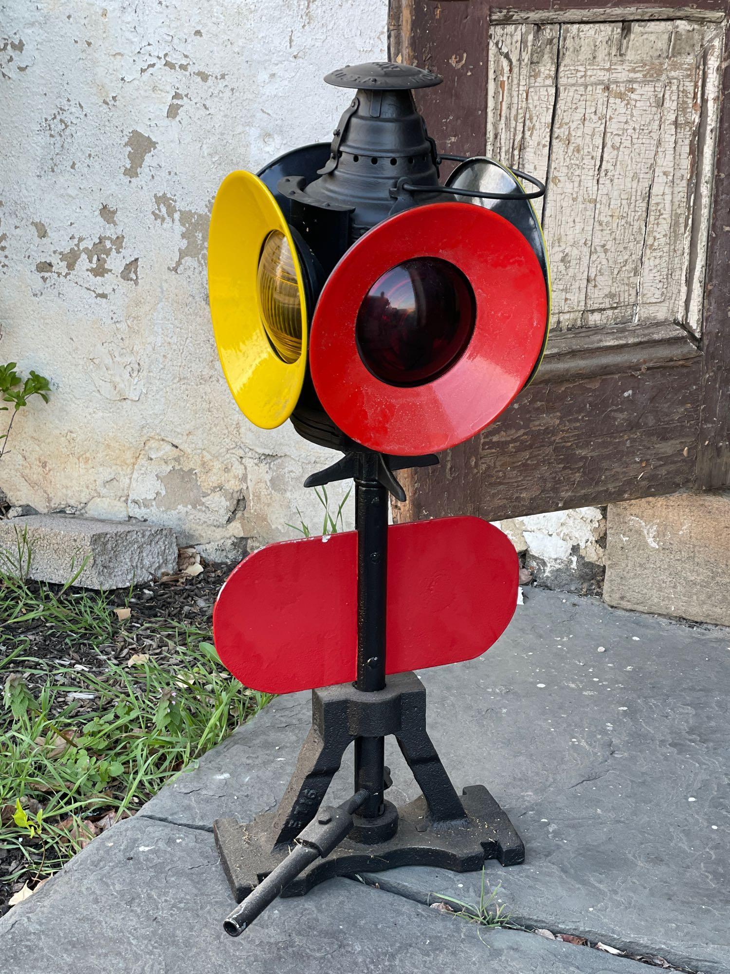 Railroad Switch With Lantern