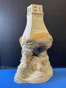 Unusual Wpa Pottery Turtle Form Sculpture