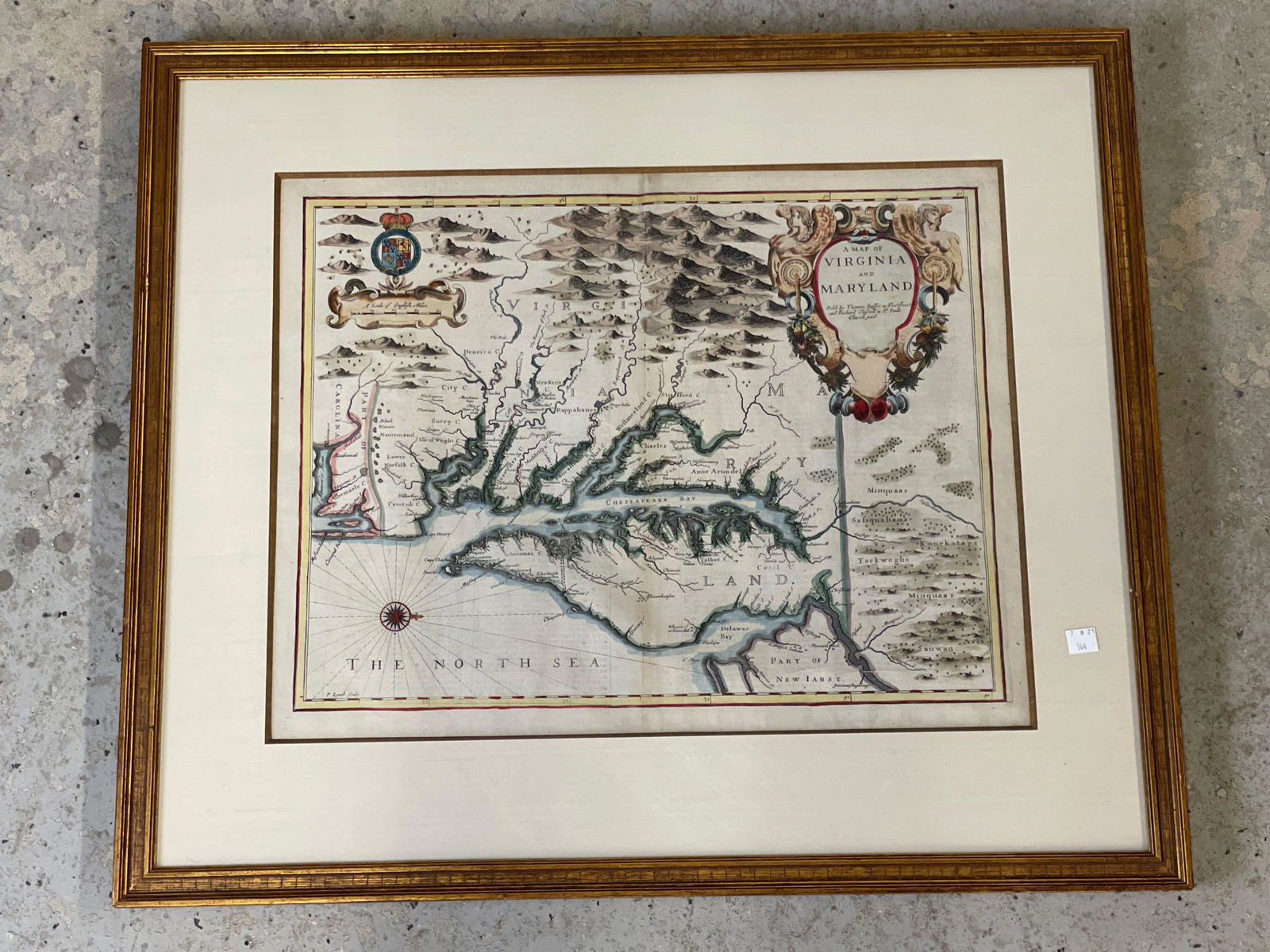 After John Speed. Map Of Virginia And Maryland