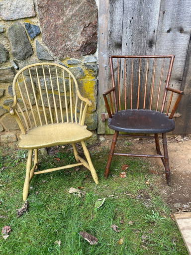 Two Windsor Arm Chairs