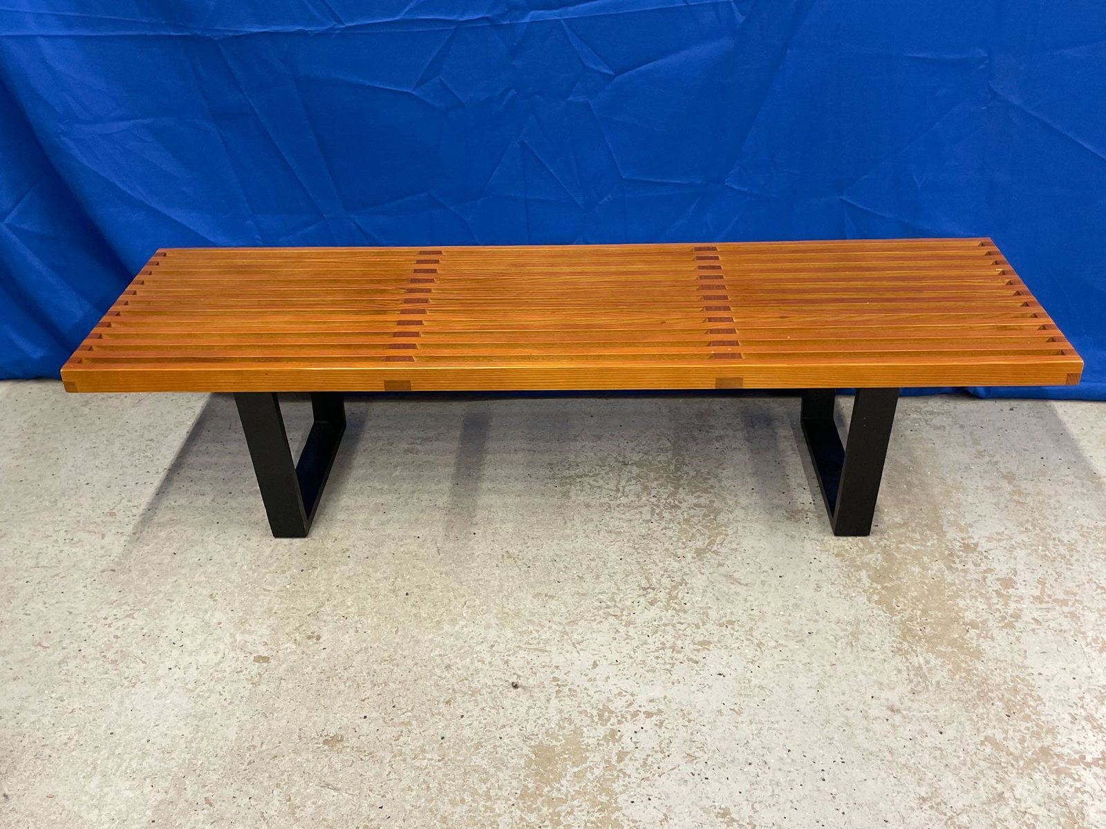 George Nelson Style Slat Bench