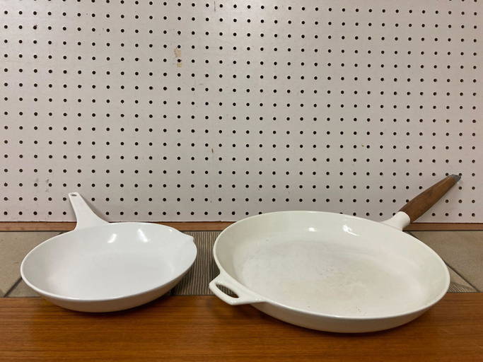 2 Copco Danish Cast Iron Enamel Pans