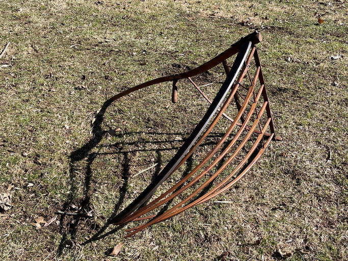 Antique Hay Cradle Scythe