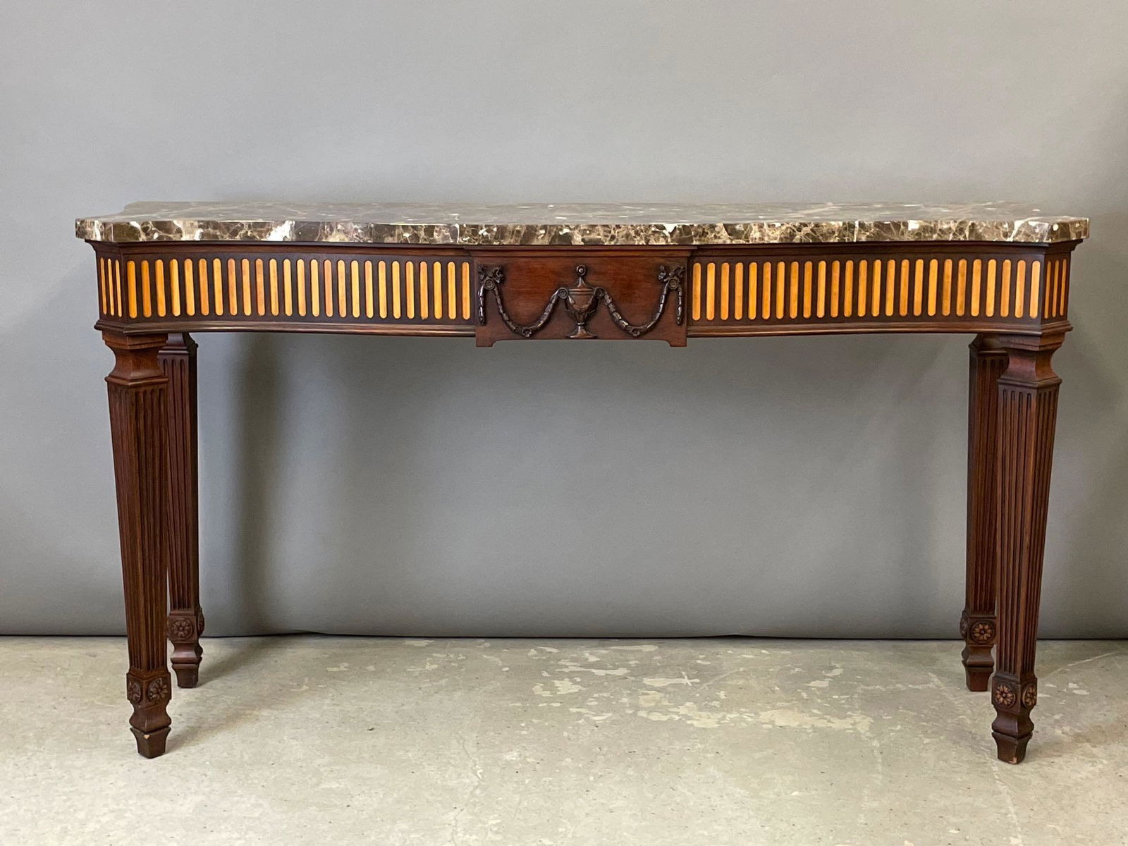 Henkel Harris Marble-Top Mahogany Console Table (#0340) on Mar 25, 2022 ...