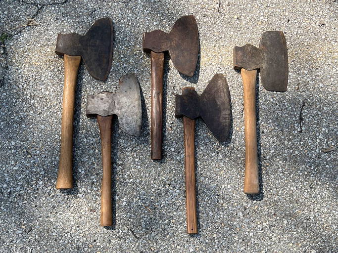 Five Antique Broad Axes