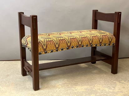 Stickley Arts & Crafts Oak Bench