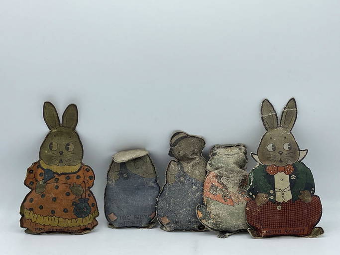 Five Peter Rabbit Vinyl Quaddy Toys