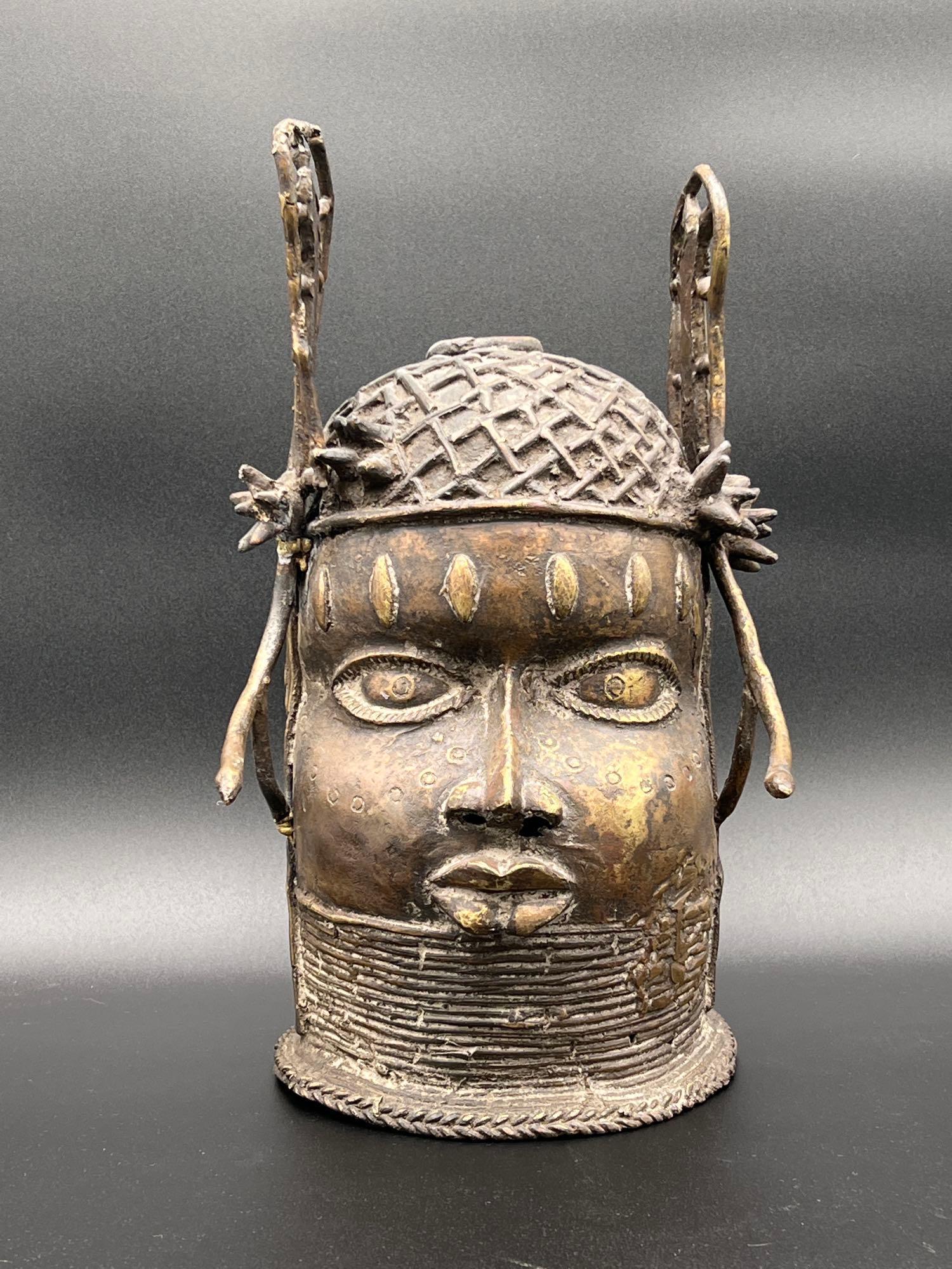 Benin Bronze Oba Head