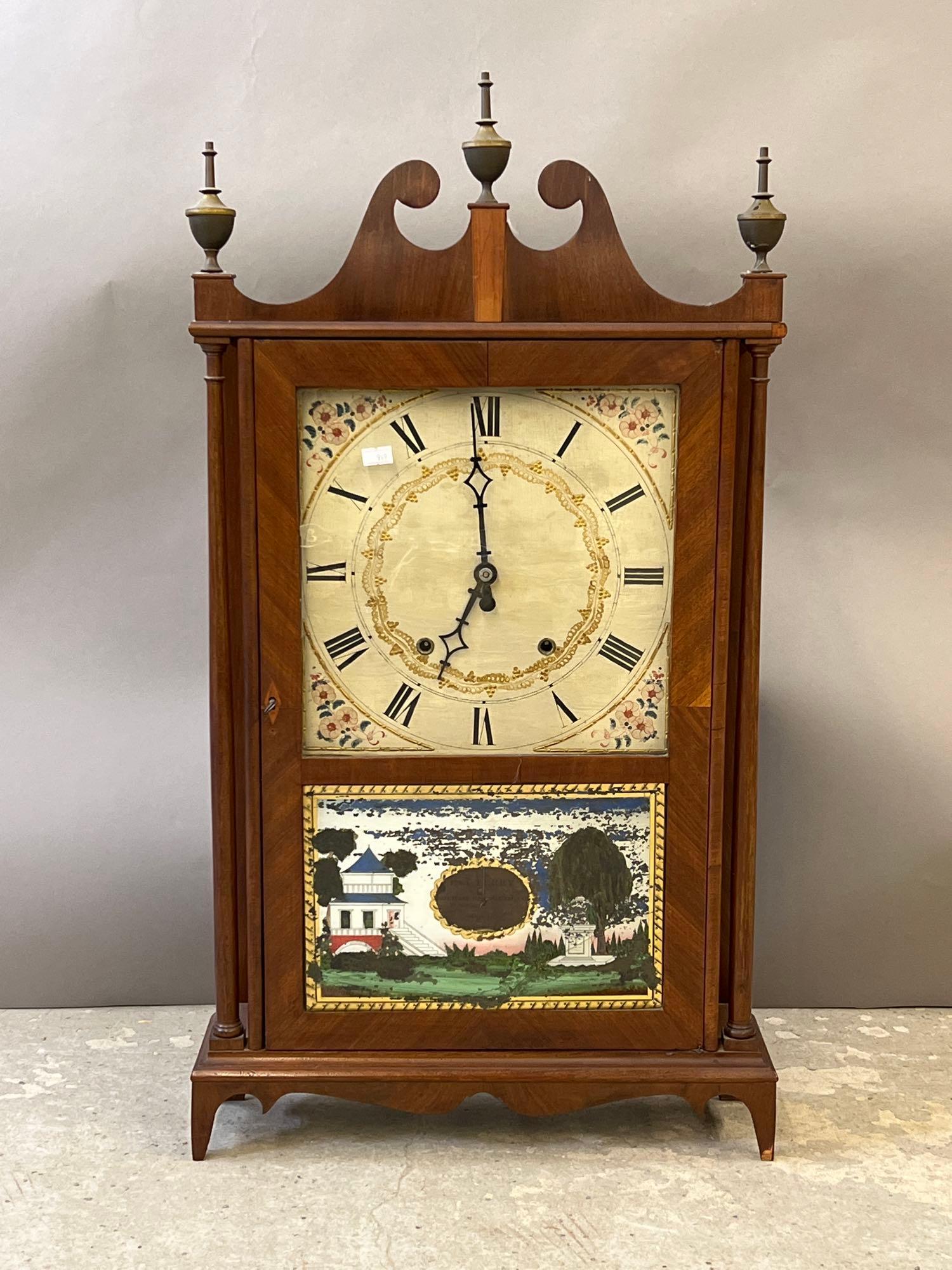 Eli Terry Pillar And Scroll Shelf Clock