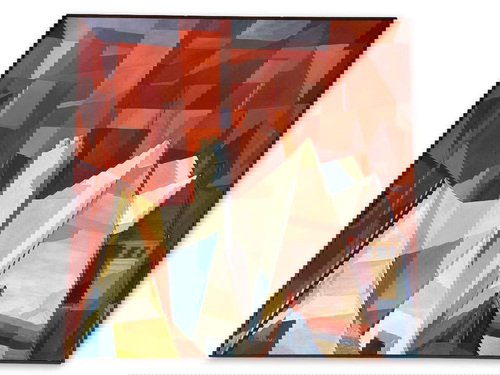 Bobbie Rose. Acrylic/canvas, Houses Auction