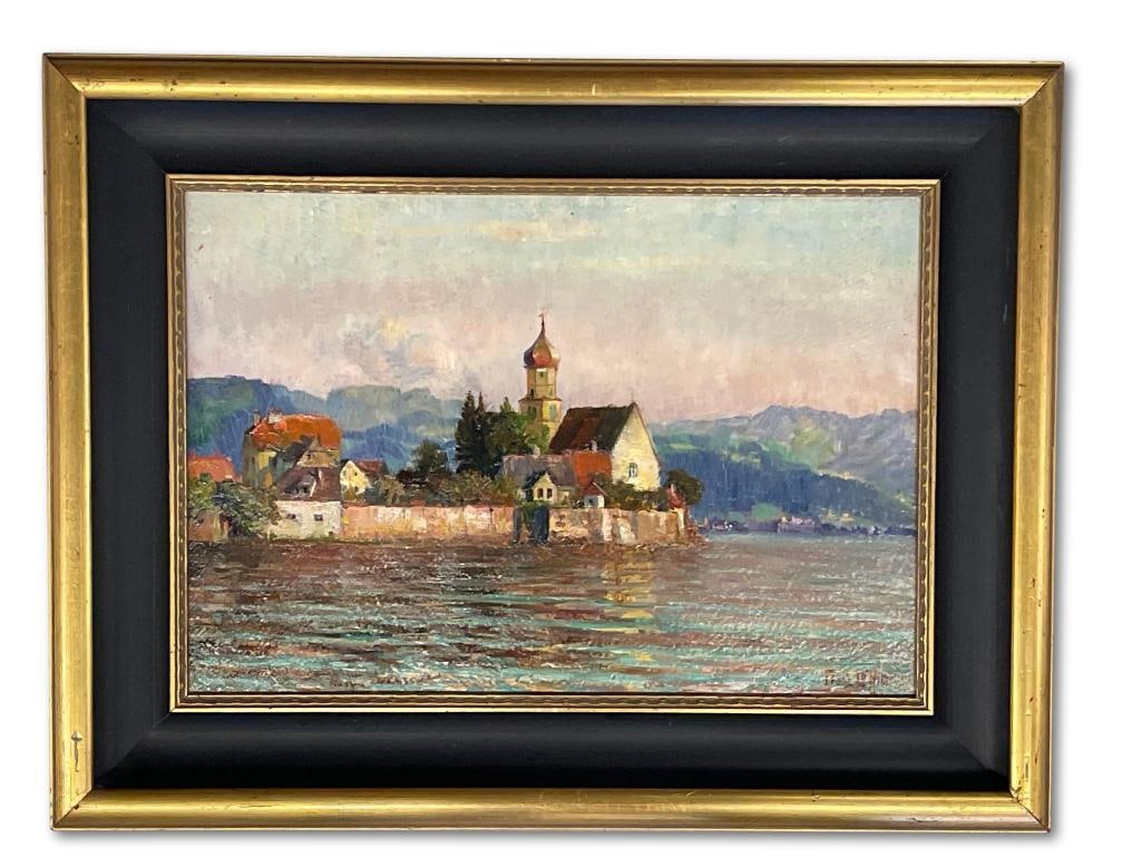 Franz Loffler. Oil/canvas, Seaside Auction