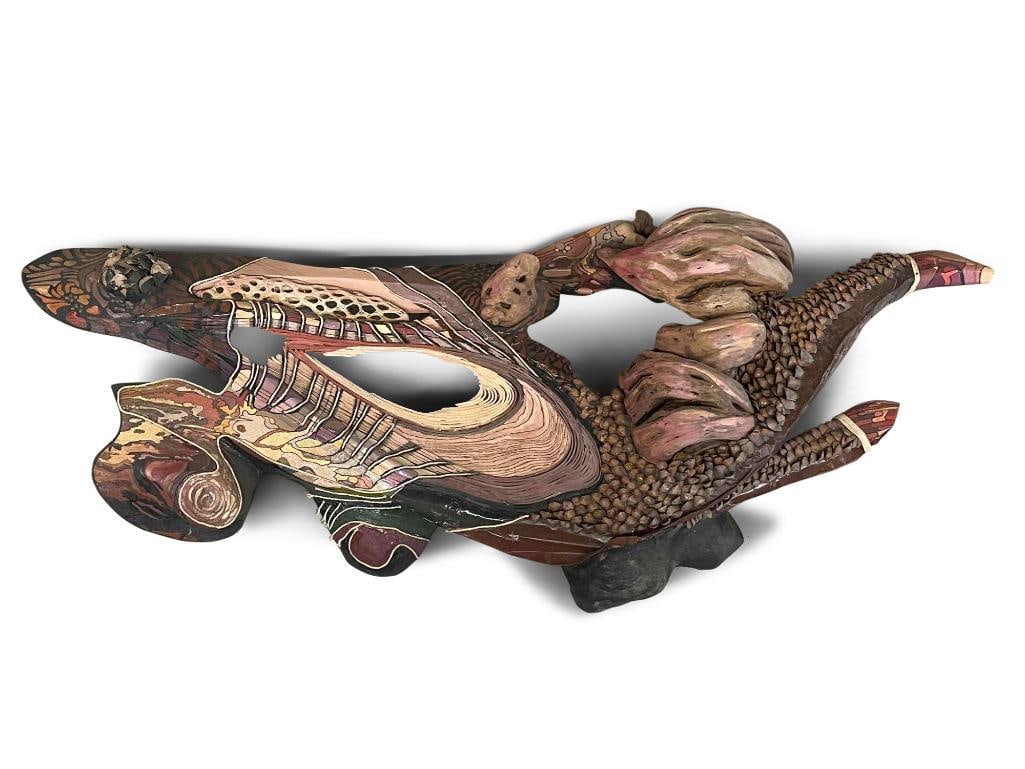 Bobbie Rose. Driftwood Sculpture, Abstract Auction