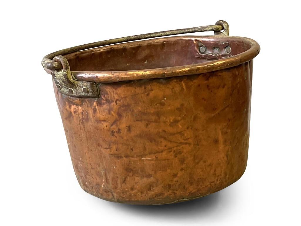 Large Copper Apple Butter Kettle Auction