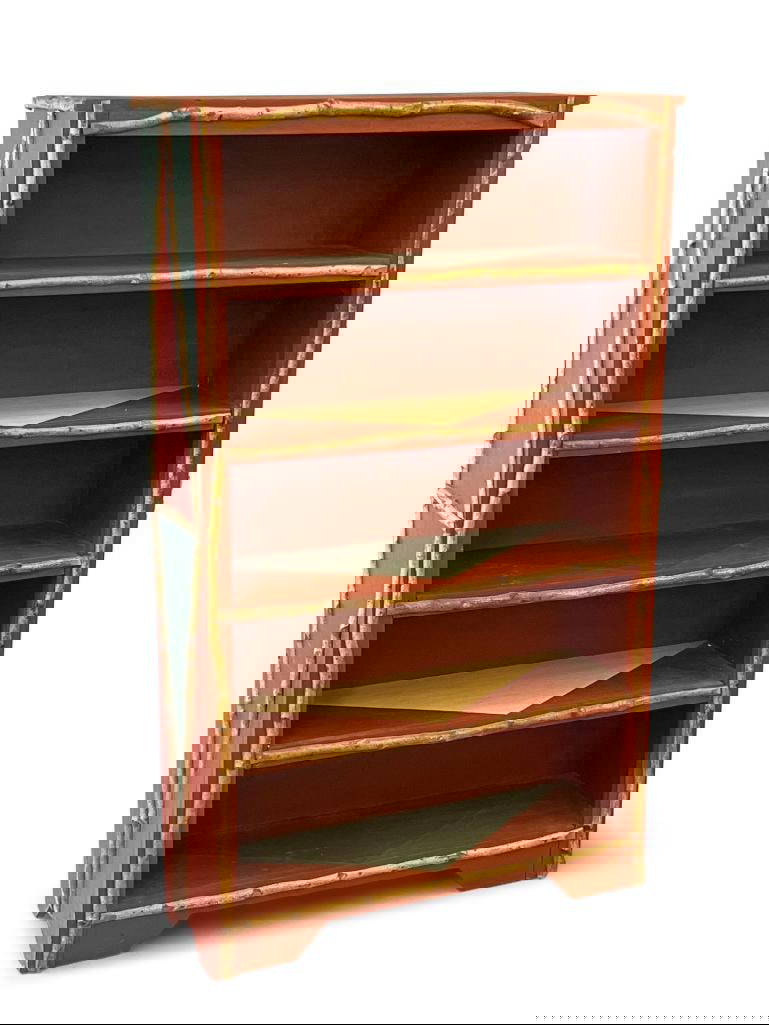 Adirondack Decorated Rustic Bookcase Auction