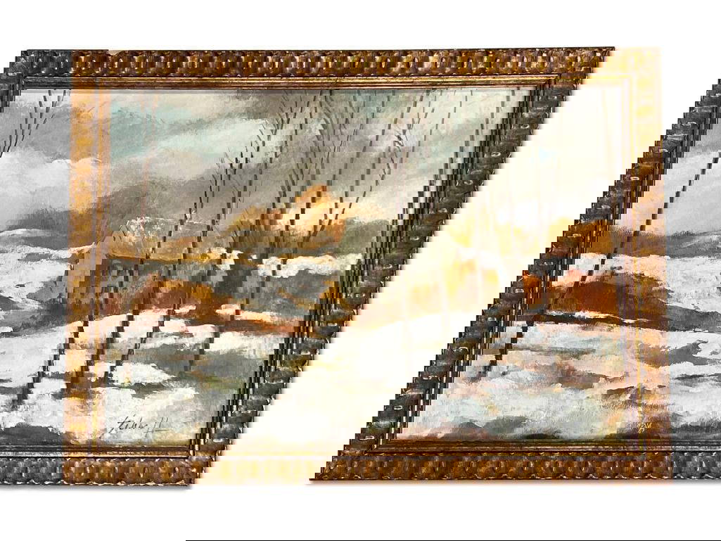 Ralph Scharff Oil/panel, Landscape Auction