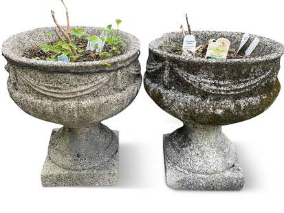 Cement Heavy Planter Urn Auction