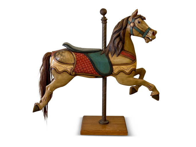 Charles Looff Carved Carousel Horse Jumper