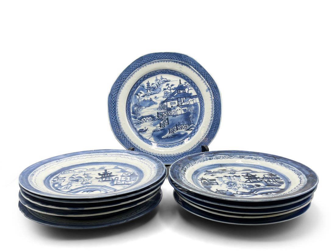 11 Assembled Chinese Canton Plates Auction