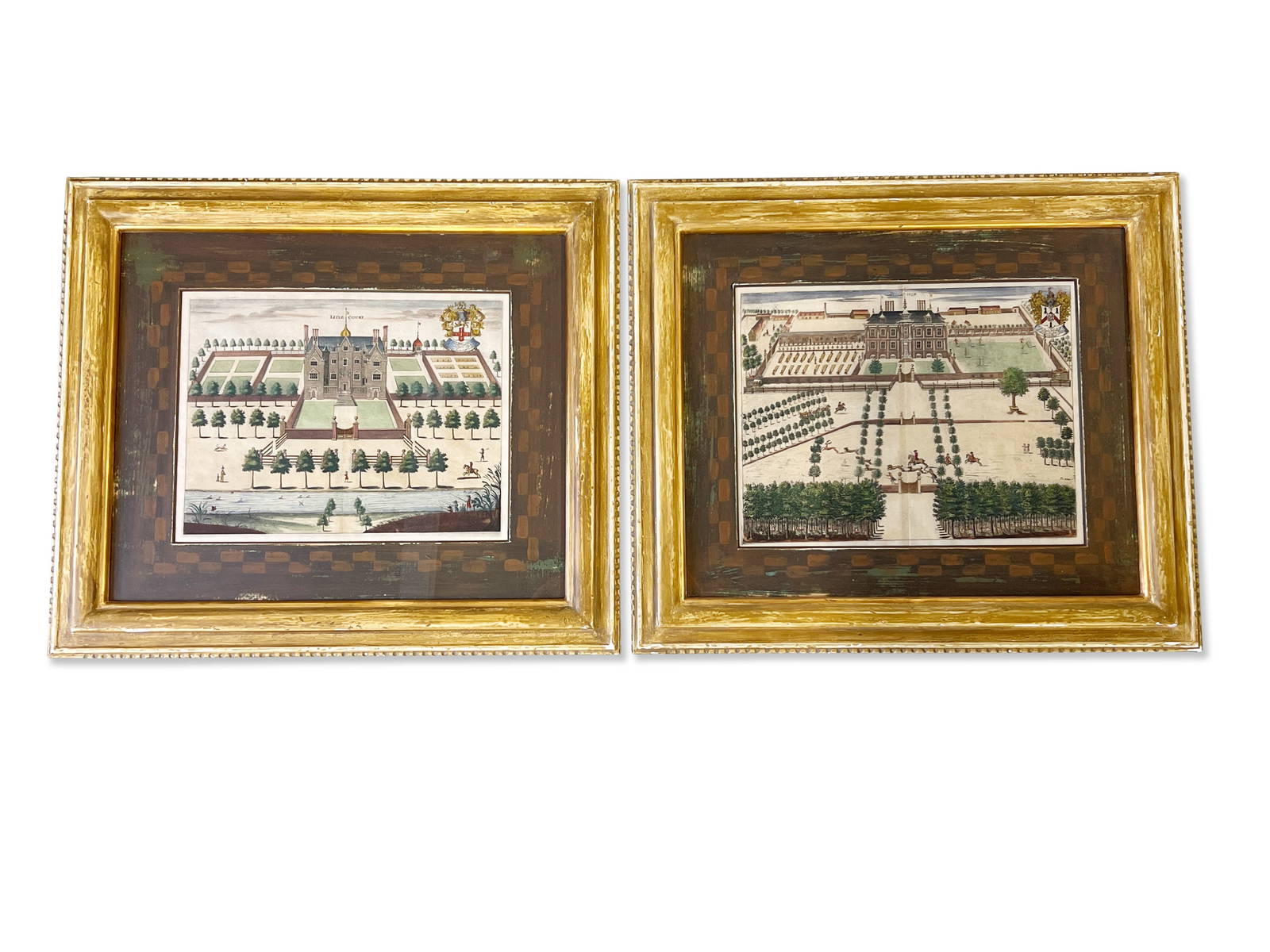 Two Sir Henry Chauncy Engravings Of Estates Auction