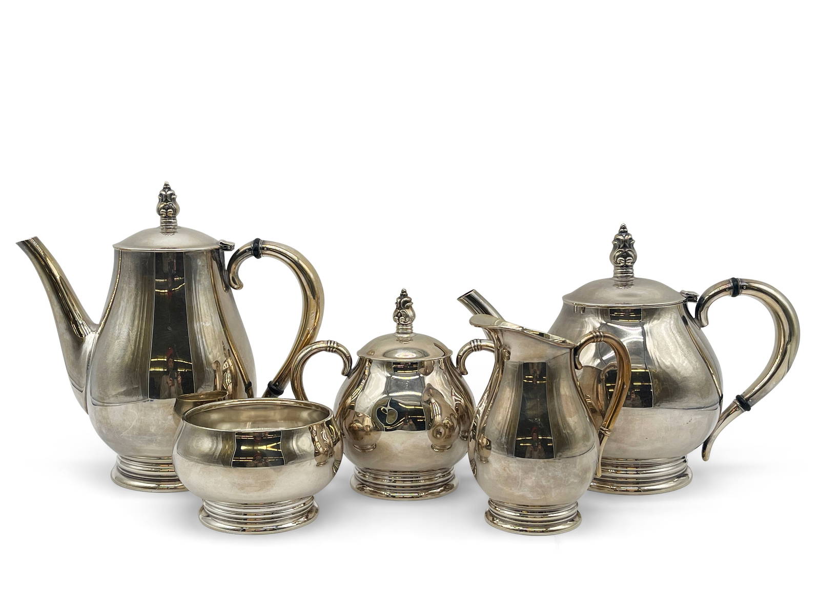 Five-piece Royal Danish Sterling Tea Set Auction