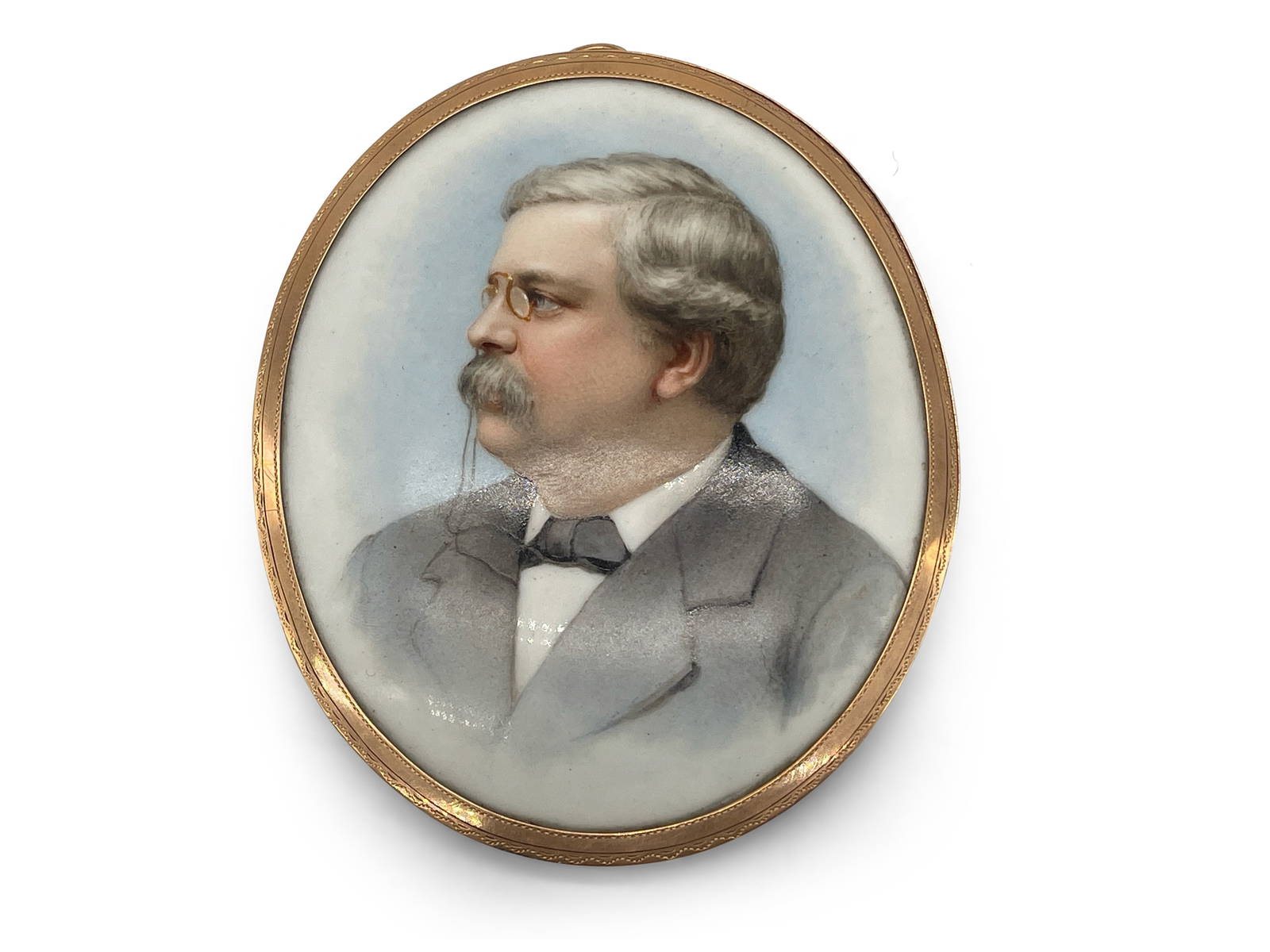 19th C. Miniature Portrait: William Longley Auction