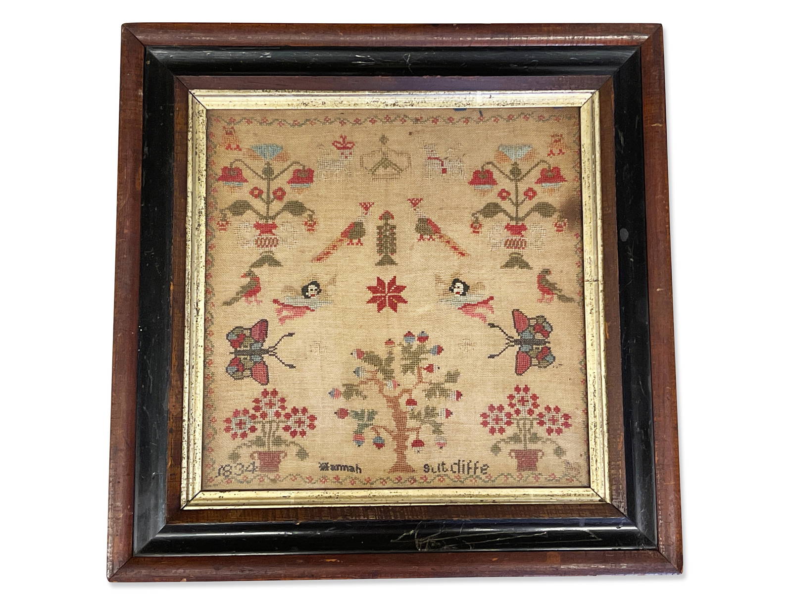 19th C. Hannah Sutcliffe Sampler Auction
