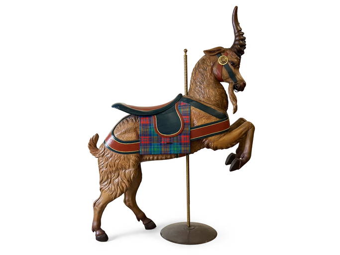 Carved And Painted Carousel Goat