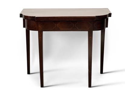 Federal Mahogany Card Table Auction