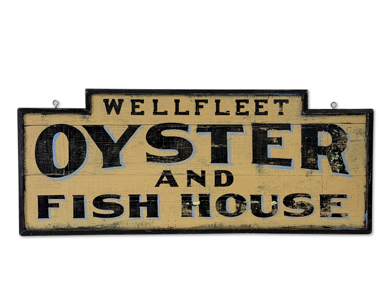 Painted Sign: Wellfleet Oyster And Fish House Auction
