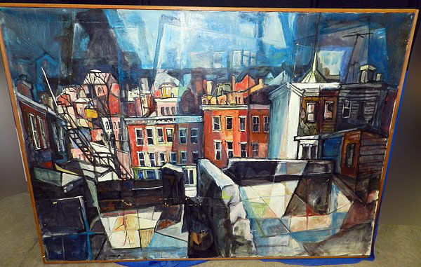 Edward Loper, Jr. Oil on Canvas, Cityscape