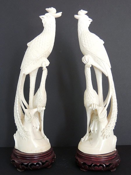 Chinese Antique Ivory Birds