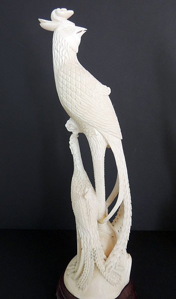 Chinese Antique Ivory Birds