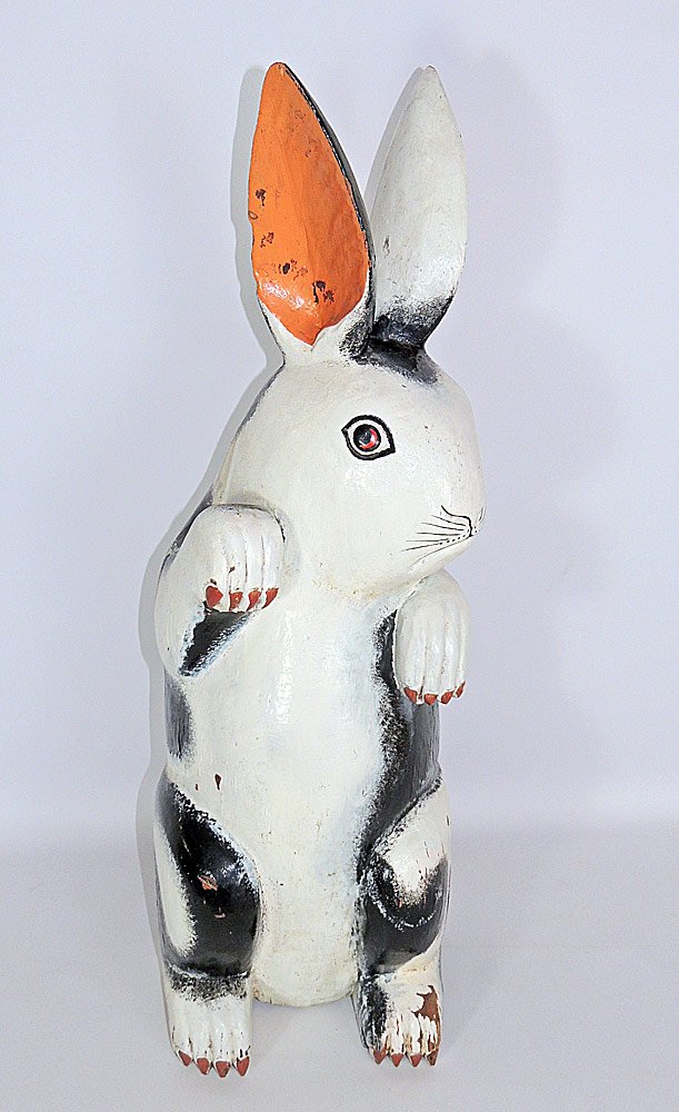 Folk Art Rabbit Sculpture