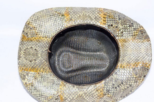 Rattlesnake Skin Cowboy Hat : Lot 93