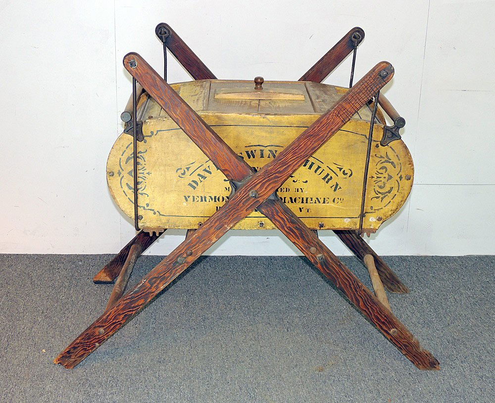 Davis Swing Churn Butter Churn. - Jan 04, 2015 | Dan Morphy Auctions in PA