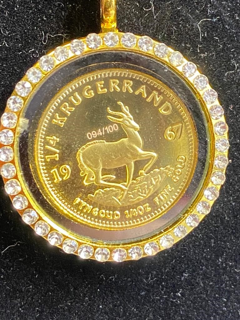 1967 Krugerrand Pendant .999 Gold Clad – Limited Edition #17/100 Auction