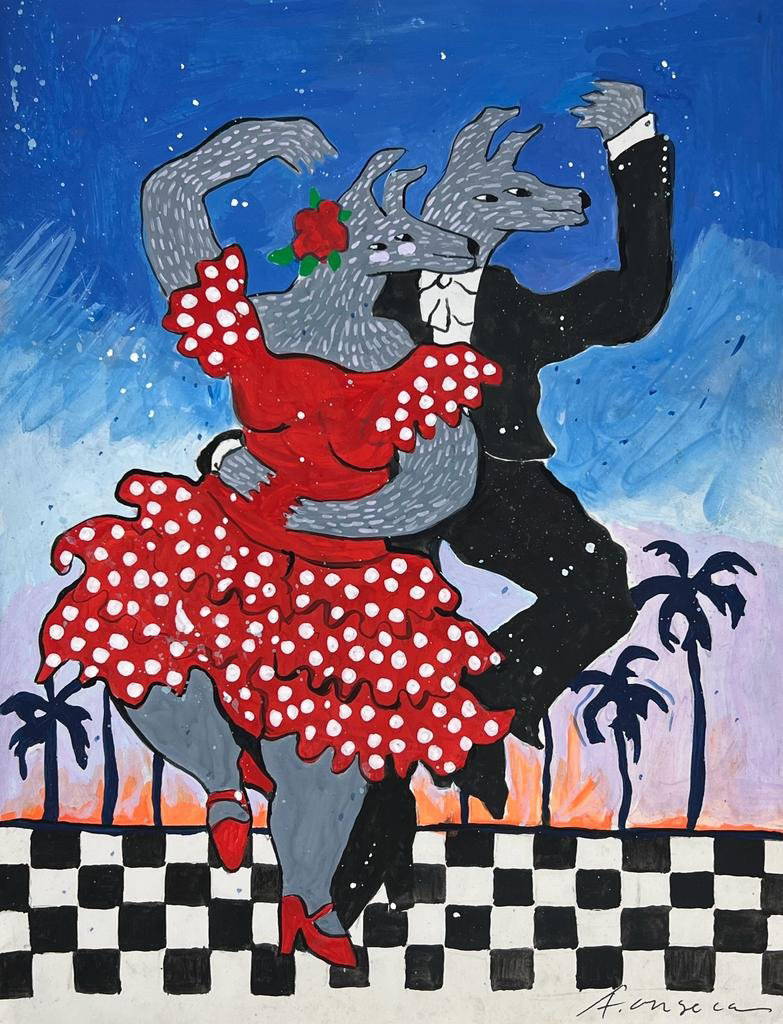 Harry Fonseca (drawing On Paper Painting) Style Of Auction