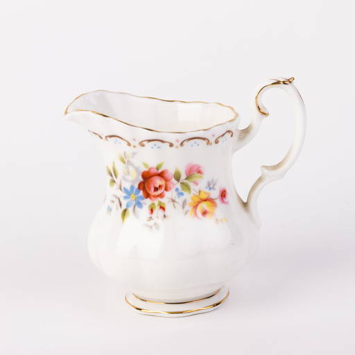 Royal Albert Fine 24kt Gold Porcelain Roses Pitcher Jug