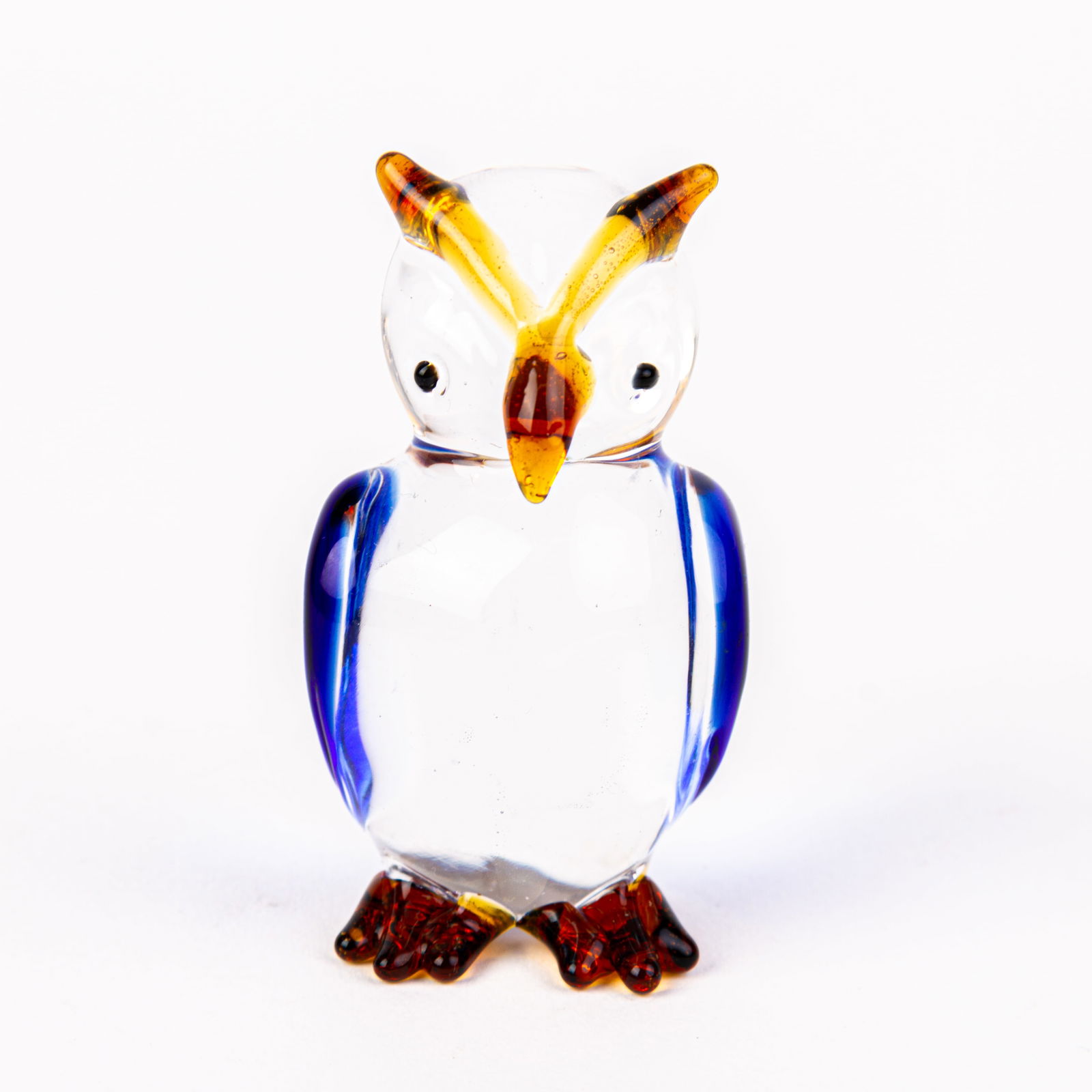 Murano Venetian Glass Designer Owl Sculpture Auction