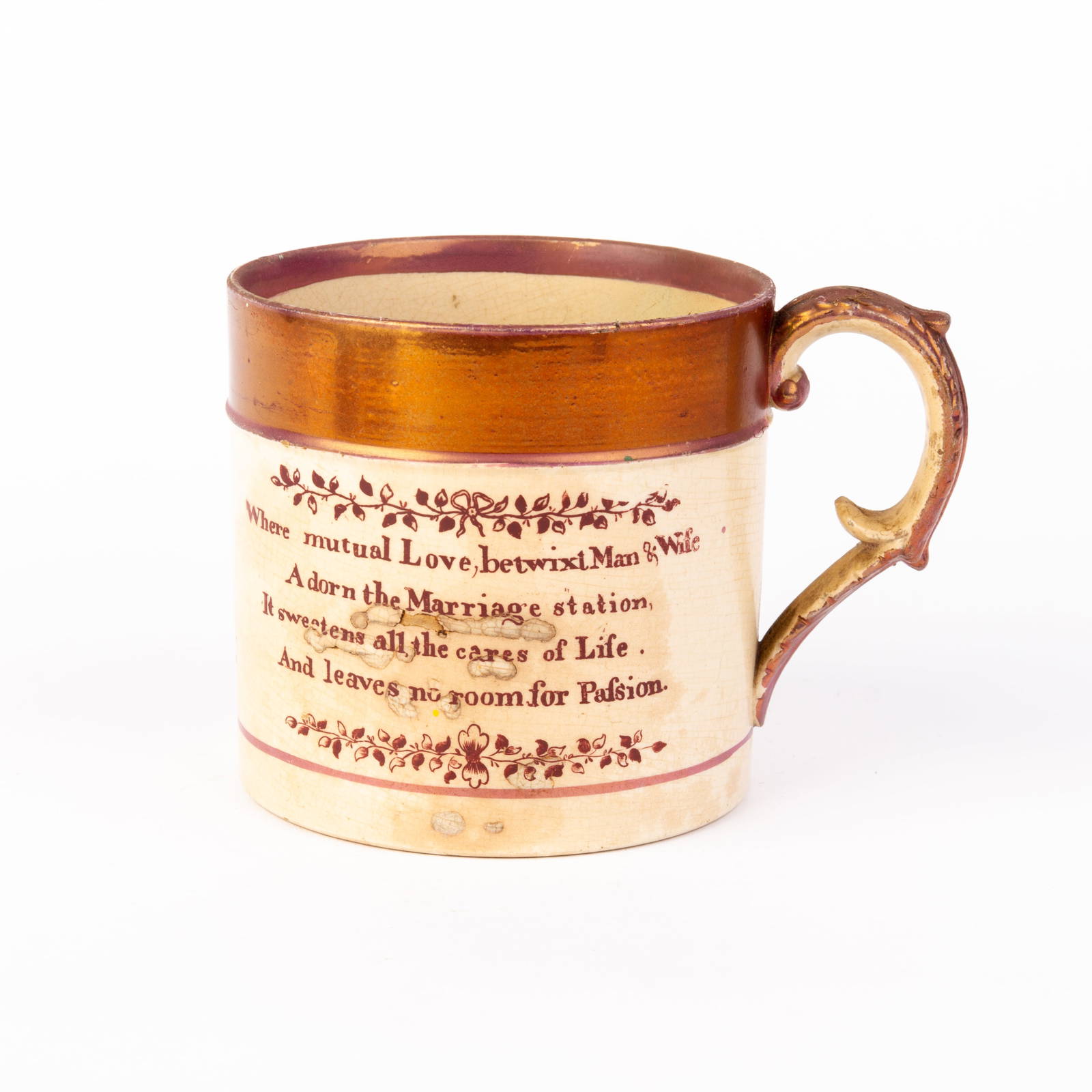 Lustreware Mug 19th Century Auction