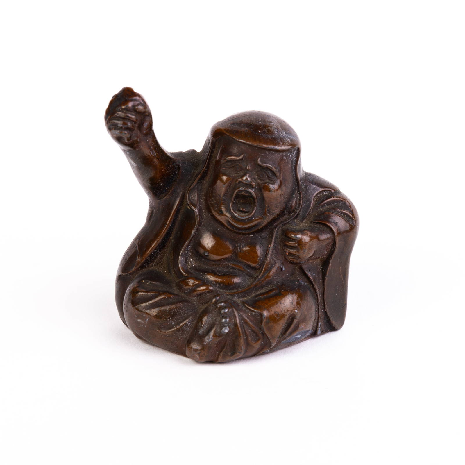 Japanese Bronze Buddha Netsuke Inro Meiji Sculpture Auction